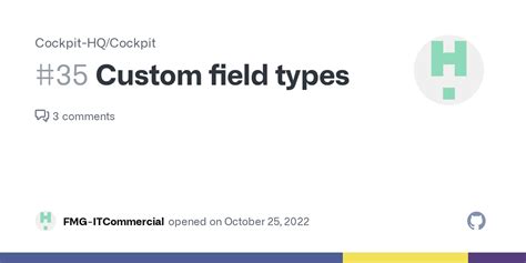 custom field types · issue 35 · cockpit hq cockpit · github