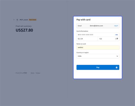 Prestashop Stripe Payment Gateway Api Driven Payment Webkul