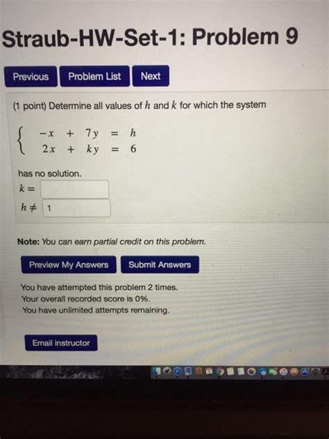 solved determine all values of h and k for which the system