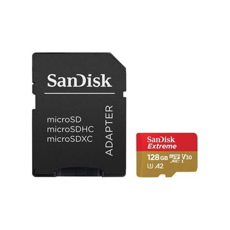 Карта памяти 128Gb SanDisk Extreme microSDXC Class 10 UHS-I U3 V30 ...