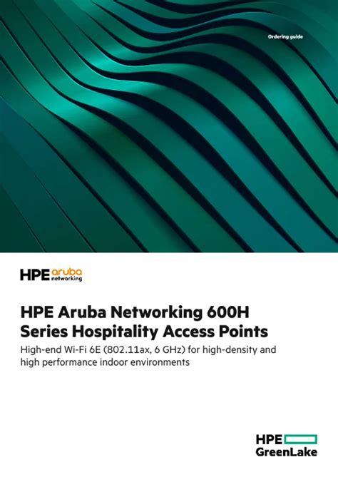Hpe Aruba Networking Ap 503h Id Dual Radio 2x2 802 11ax 1 2 Ethernet Hospitality Access Point