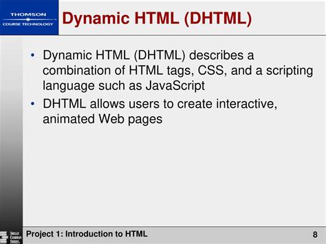 project 1 introduction to html ppt download