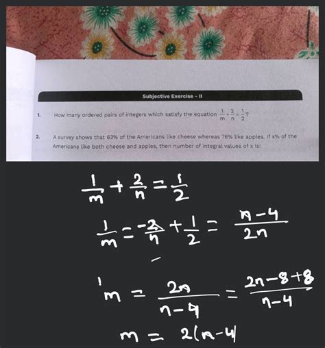 Subjective Exercise Ii1 How Many Ordered Pairs Of Integers Which Sati