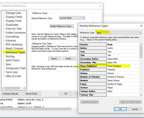 how add place published to bibliography template endnote how to