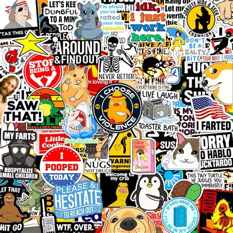 Funny Stickers Etsy