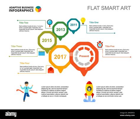 Timeline Chart With Five Elements Template Stock Vector Image And Art Alamy