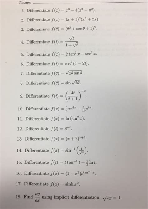 solved name 1 differentiate f x x3 3 2 r 2