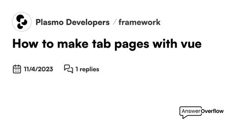How To Make Tab Pages With Vue 🧩 Plasmo Developers