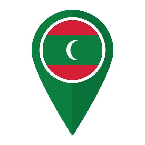 maldives flag on map pinpoint icon isolated flag of maldives 36470175
