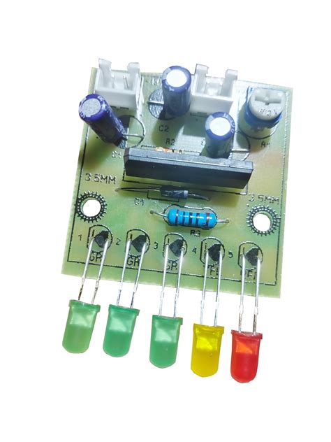 Audio Level Indicator Board With Blinking LED VU Meter For Amplifier V To V Hobby Kit