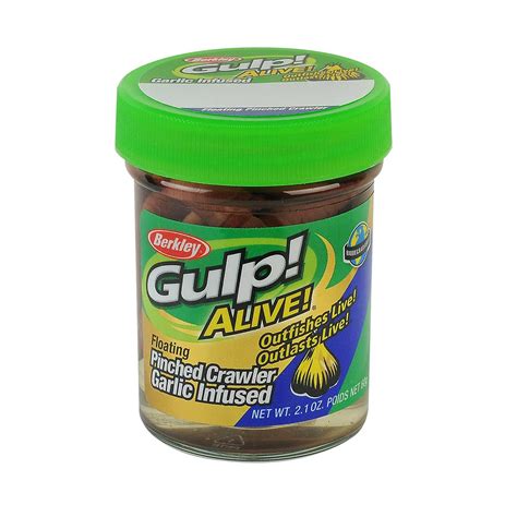 berkley gulp alive floating pinched crawler 2 in nightcrawler soft
