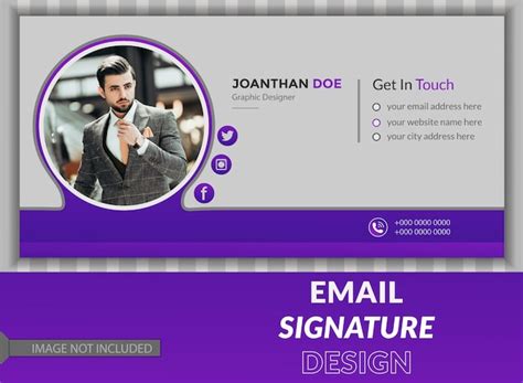 premium vector design your own email signature