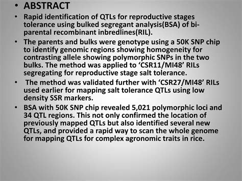 Qtl Mapping And Analysis Pptx Genetics Science