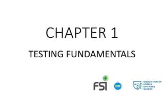 SOFTWARE TESTING TRAFUNDAMENTALS OF SOFTWARE TESTING Pptx