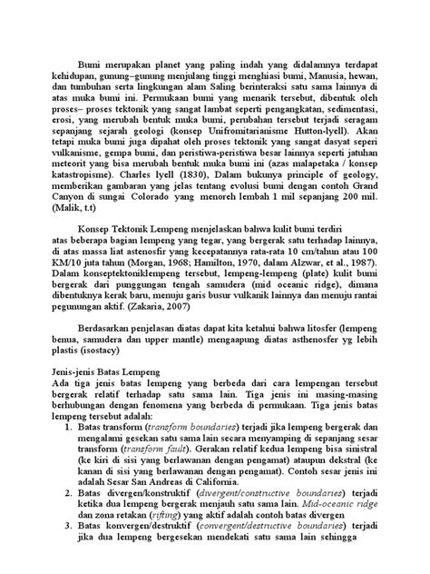 Makalah Tektonik Lempeng Pdf