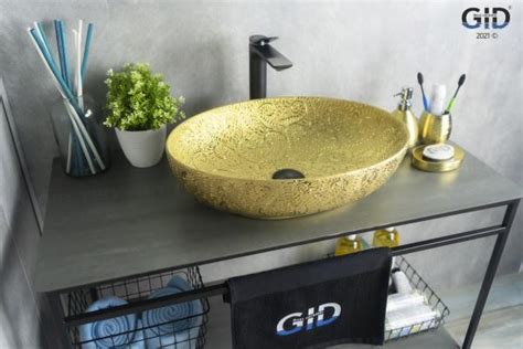 Накладная золотая раковина для ванной Gid Nc444 52233 купить по цене ...