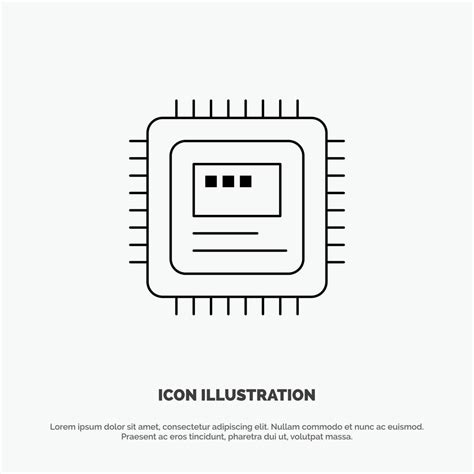 Cpu Storage Computer Hardware Vector Line Icon 18003782 Vector Art At Vecteezy