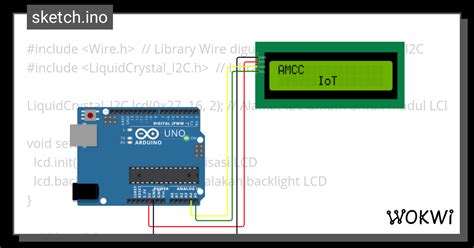 Praktikum Lcd 16x2 I2c Wokwi Esp32 Stm32 Arduino Simulator