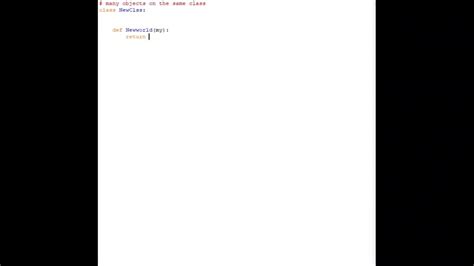 Python Multiple Class And Objects Youtube
