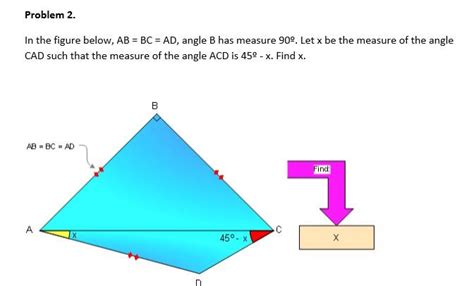 Solved In The Figure Below AB BC AD Angle B Has Measure Chegg