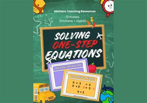 One Step Equations Mini Poster Pack Balancing Transposing And Inverse Operations