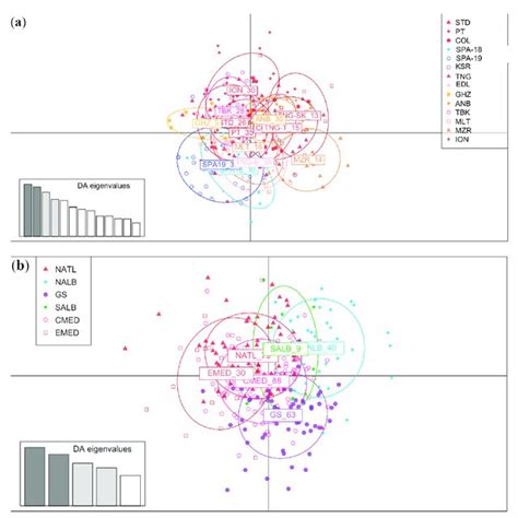 A Result Of Dapc Analysis Performed On 14 Locations B Result Of Download Scientific