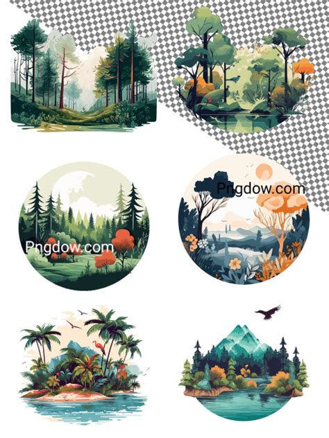 Captivating Nature Forest Vector Graphics For Creative Projects Photo