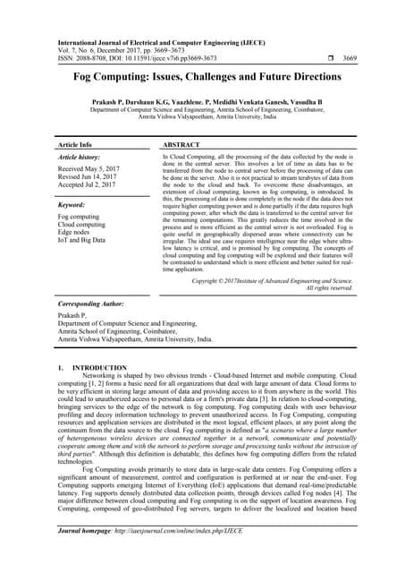 Fog Computing Issues Challenges And Future Directions Pdf
