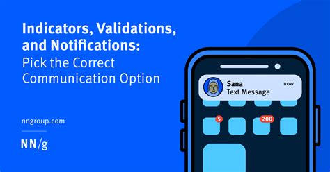 Indicators Validations And Notifications Pick The Correct Communication Option Nng