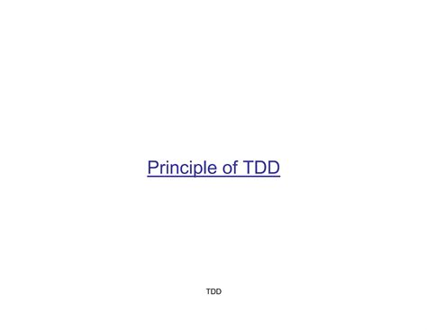 Overview On Tdd Test Driven Development And Atdd Acceptance Test