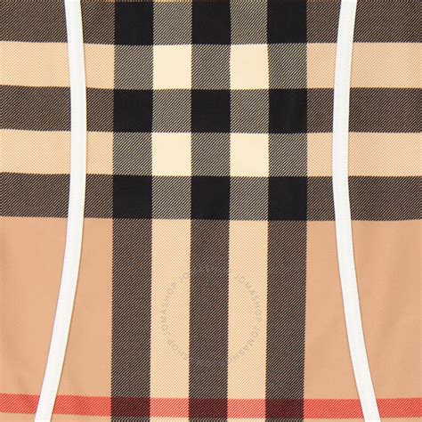 Burberry Archive Beige Girls Vine Vintange Check One Piece Swimsuit