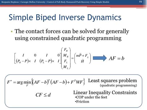 Ppt Control Of Full Body Humanoid Push Recovery Using Simple Models Powerpoint Presentation