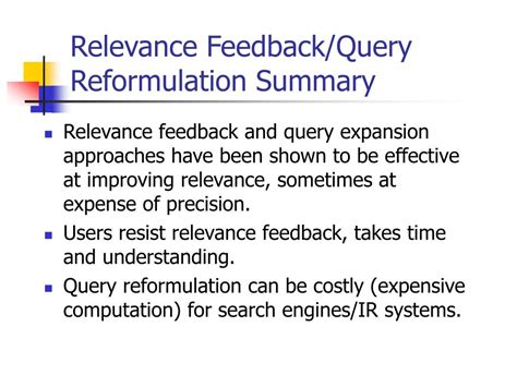 Ppt Recall Query Reformulation Approaches Powerpoint Presentation