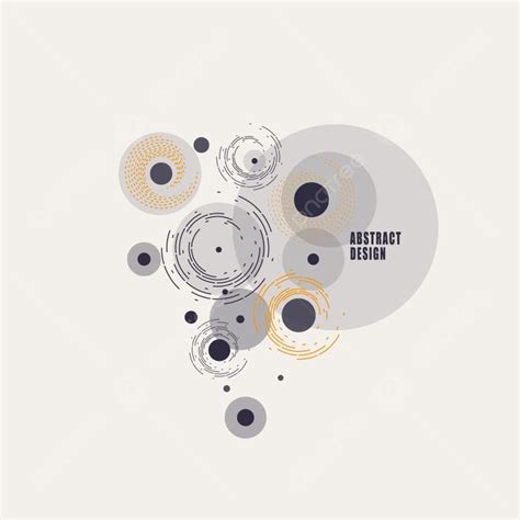 Vector Background Of Circles And Rounded Lines In Vintage Style Vector Background Of Circles And