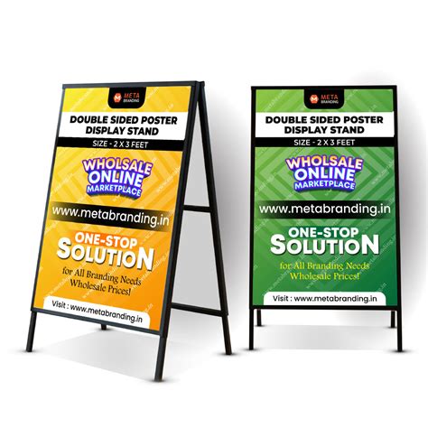 Double Sided Poster Display Stand Premium Branding Solution