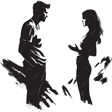 Discordant Design Vector Emblem Of Couples Discordant Anger Wrathful Whirl Iconic Logo Design Of