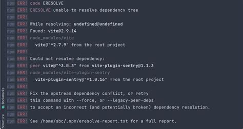 Dependencies Error Issue Ikenfin Vite Plugin Sentry GitHub