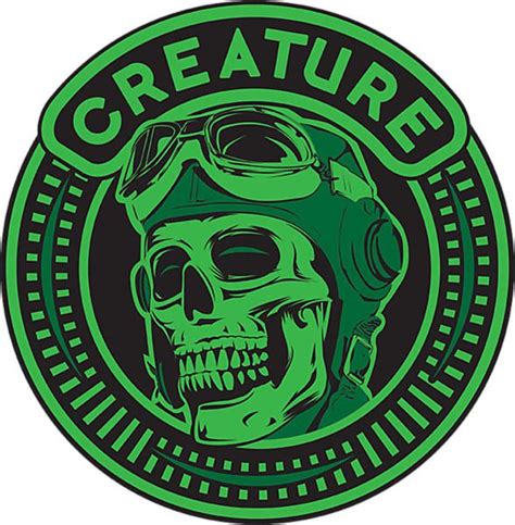 Creature Skateboards Die High Skate Sticker 35 X 35 Creature