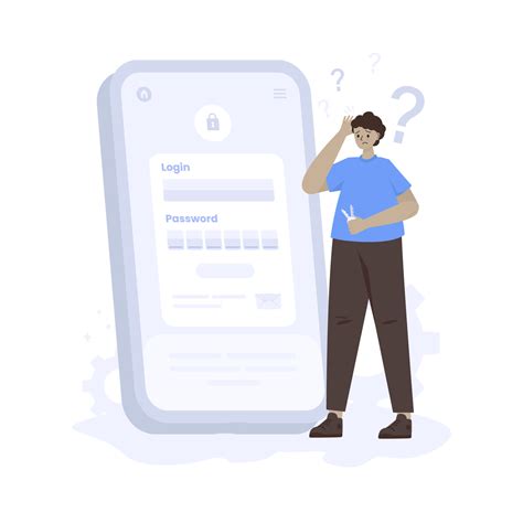 Flat Design Forgot Password Login Illustration 14420446 Vector Art At Vecteezy