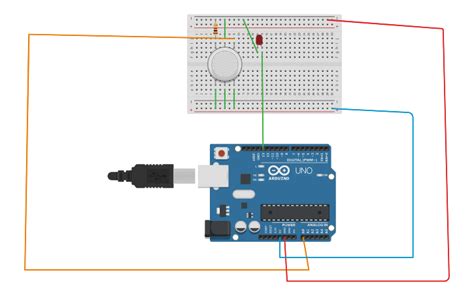 Circuit Design Gas Sensor Tinkercad