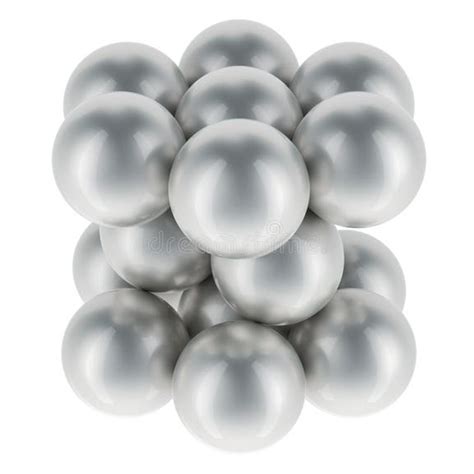 Hcp Atoms Package Crystal Lattice Structure 3d Rendering Stock Illustration Illustration Of