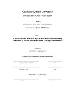 A Physics Based Eulerian Lagrangian Computational Modeling Framework To Predict Particle Flow