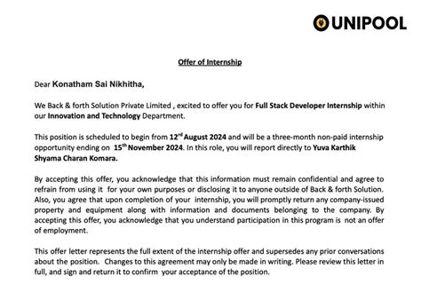 Sai Nikhitha Konatham On Linkedin Unipool Fullstackdeveloper Internship Innovation Technology