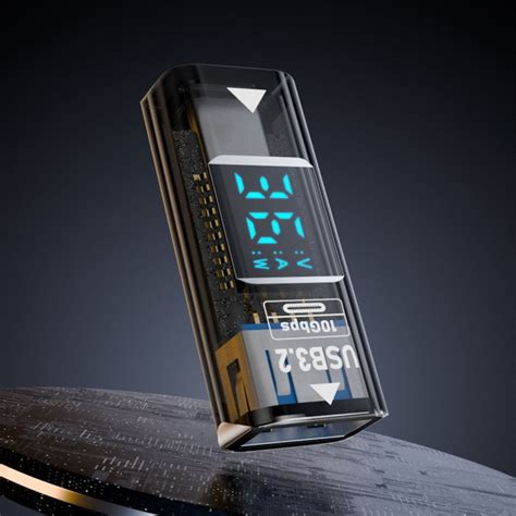 Usb3 1 переходник Type C женский на Usb с ЖК дисплеем черный купить на Ozon по низкой цене