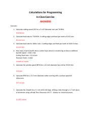 Calculations For Programming In Class Exercise Answers Course Hero