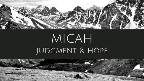 Micah 1 Kingston Christian Church
