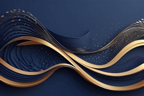 3d Modern Wave Curve Abstract Presentation Background Premium Ai Generated Image