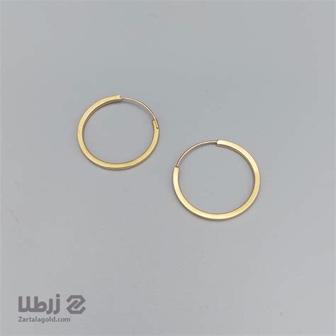 گوشواره حلقه ای طلا سایز متوسط کد E23198