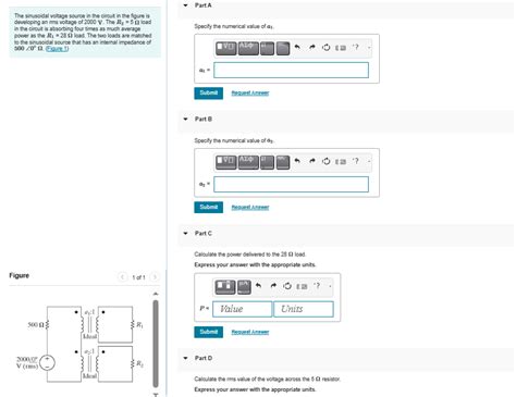 solved the sinusoidal voltage source in the circuit in the