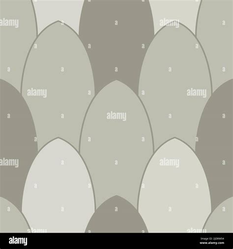Pointy Scale Scallop Vector Seamless Pattern Backgroundneutral Ecru